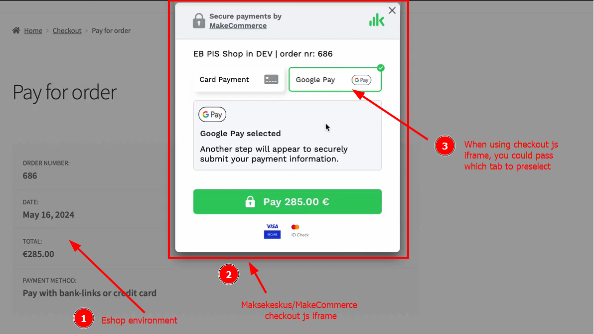 Google Pay integration guide - MakeCommerce